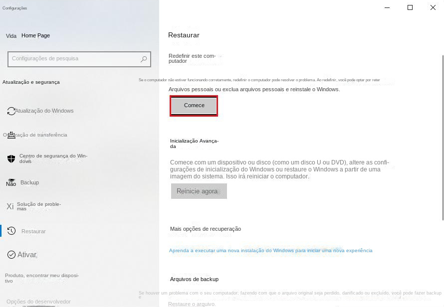 Como corrigir "Foi detectado um possível erro de banco de dados de ...