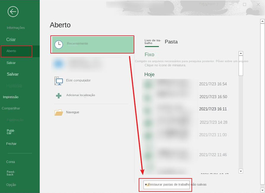 Onde está o local de salvamento automático do Excel? Como recuperar ...